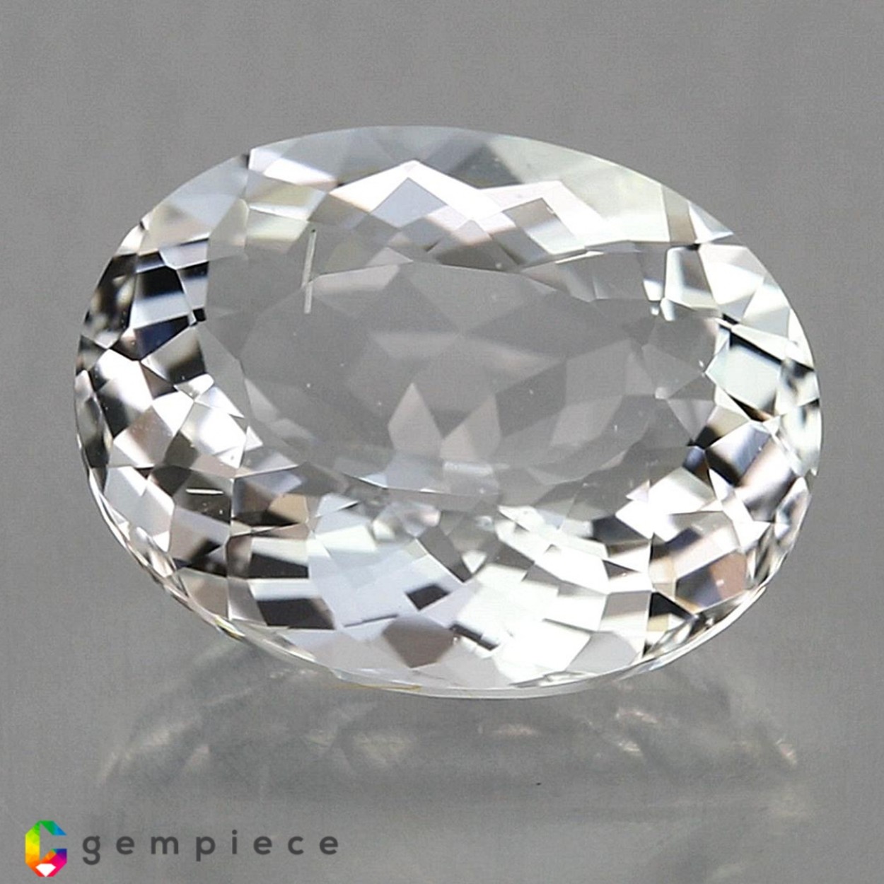 10.82 carats white natural petalite oval 17x13 mm brazil